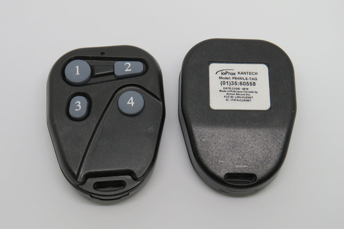 P84WLS-TAG Kantech (Qty. 1) 4 Button Fob - RFID – Ashton Security Inc.